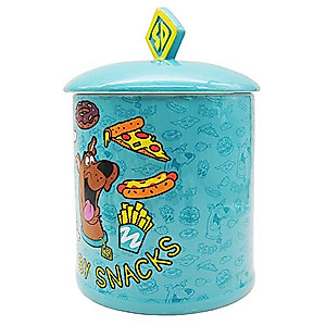 Silver Buffalo Scooby Doo Scooby Snacks Large Canister Ceramic Cookie Jar, 9.5(height) x 7(diameter)
