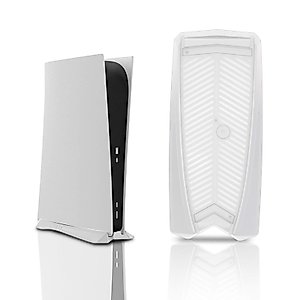 HEATFUN PS5 Digital Stand Vertical, PS5 Vertical Stand Digital Edition Built-in Cooling Vents and Non-Slip Feet - White