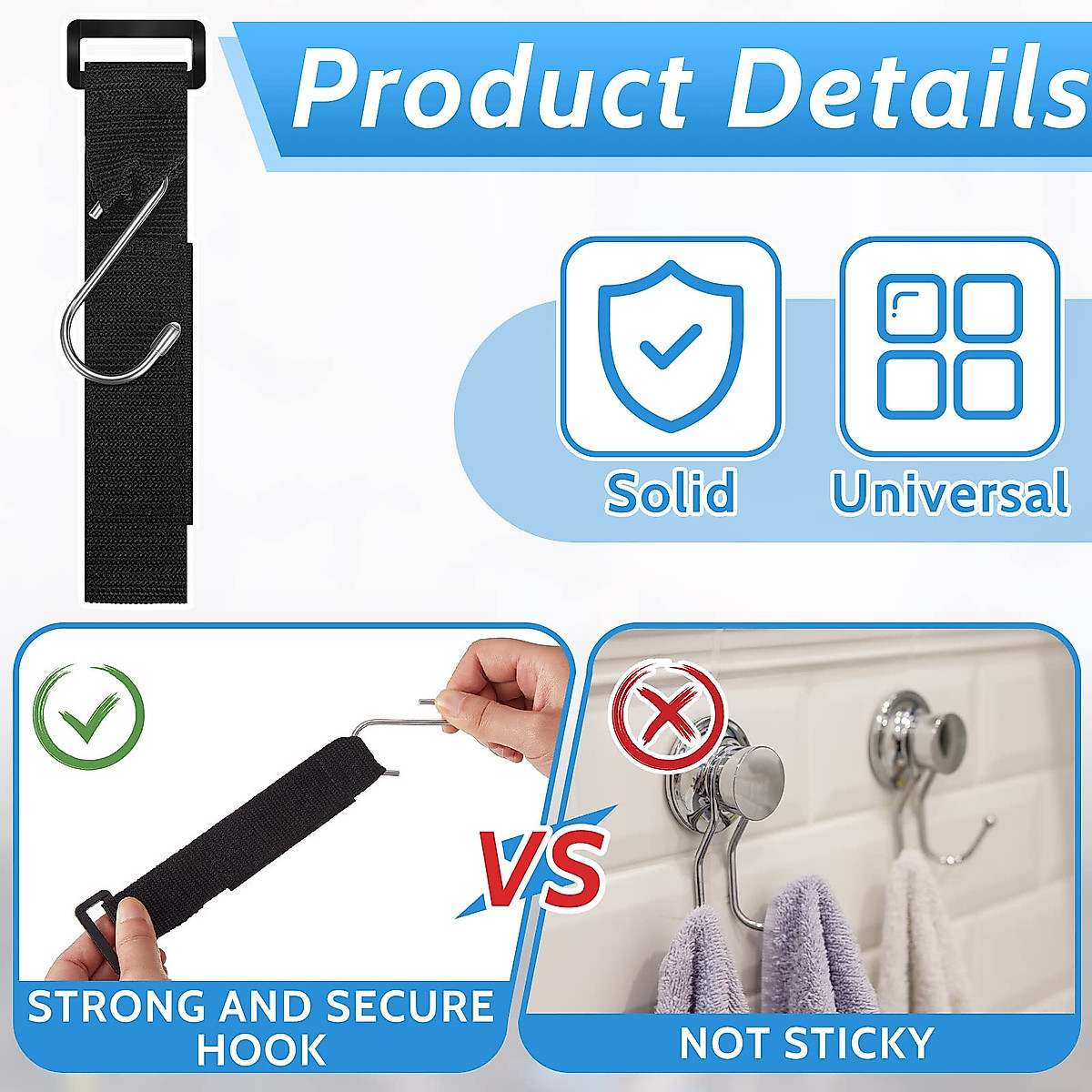 6 Pcs Ice Shelter Coat Hooks Stainless Steel Accessory Hanger for Ice Fishing Shelters Stroller Hooks for Hanging Storage Stroller Clips for Bags Diaper Purse Groceries Pram Shopping Pushchair, Black