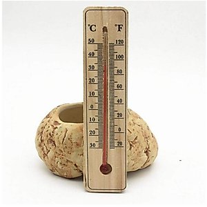 Aisoway Wooden Thermometers Wall-Mounted Direct Type Temperature Monitor Logger for Garden Office Garage 1pc