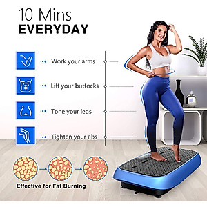 Natini Vibration Plate, Whole Body Vibration Platform Exercise Machine with Bluetooth Speaker, Home Fitness Equipment for Weight Loss & Toning(Jumbo Size)