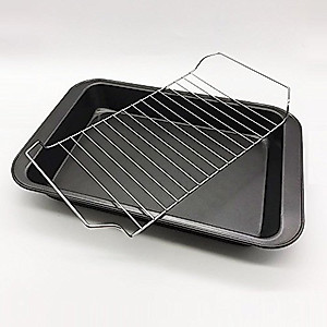 Roasting Pan with Rack, Roaster Pan with Rack, roasting pan, PFOA free (14.5"X9.8"X2.1")