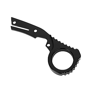 Back Spacer for Spyderco Endura C10, Black Anodized Aluminum Alloy Quick Draw Ring, Premium Custom-made Signet Ring