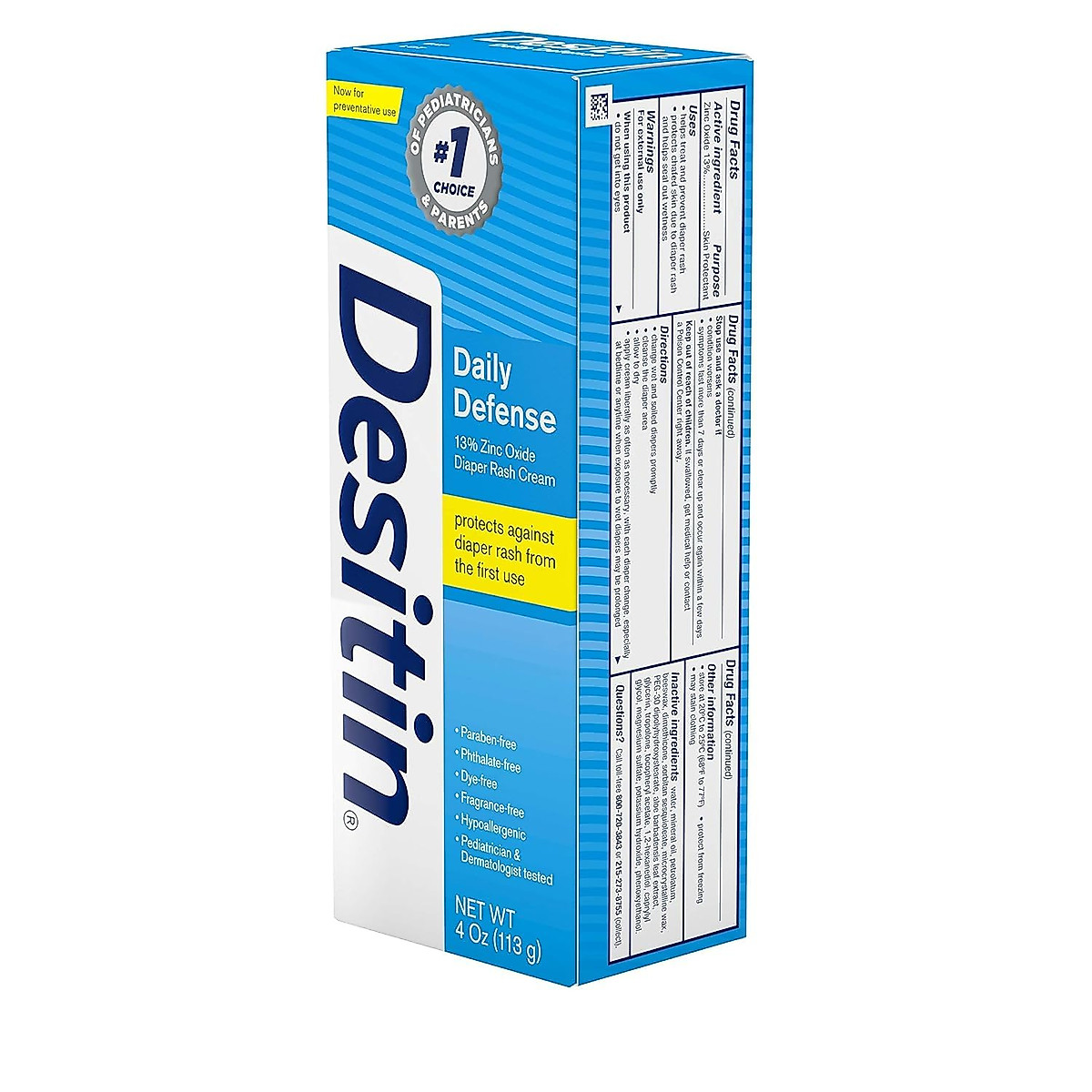 Desitin Rapid Relief Diaper Rash Ointment, Creamy 4 oz / 113 g