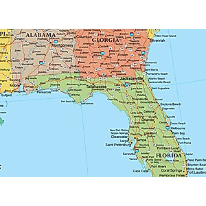 RMC 32" x 50" Signature United States USA and World Wall Map Set (Laminated)