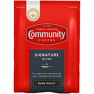 Community Coffee Signature Blend, Dark Roast Pre-Measured Coffee Packs, 2.5 Ounce Bag (Box of 40)