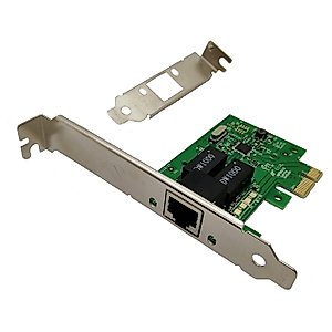 Realtek Chipset Gigabit PCI Express Ethernet Network Interface Card with Low Profile Bracket (No Software))