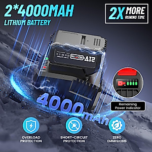 Seesii 1000Nm(738ft-lbs) High Torque Cordless Impact Wrench, 1/2 Brushless Battery Impact Gun w/ 5.0Ah Battery,Fast Charger, 5pcs Sockets & Storage Tool Box, Electric Impact Wrench for Car Truck,WH750