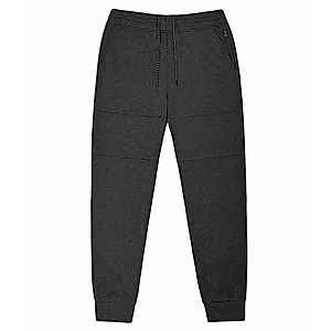 Southpole Men's Basic Lightweight Tech Fleece Jogger Pants, Heather Charcoal, X-Large