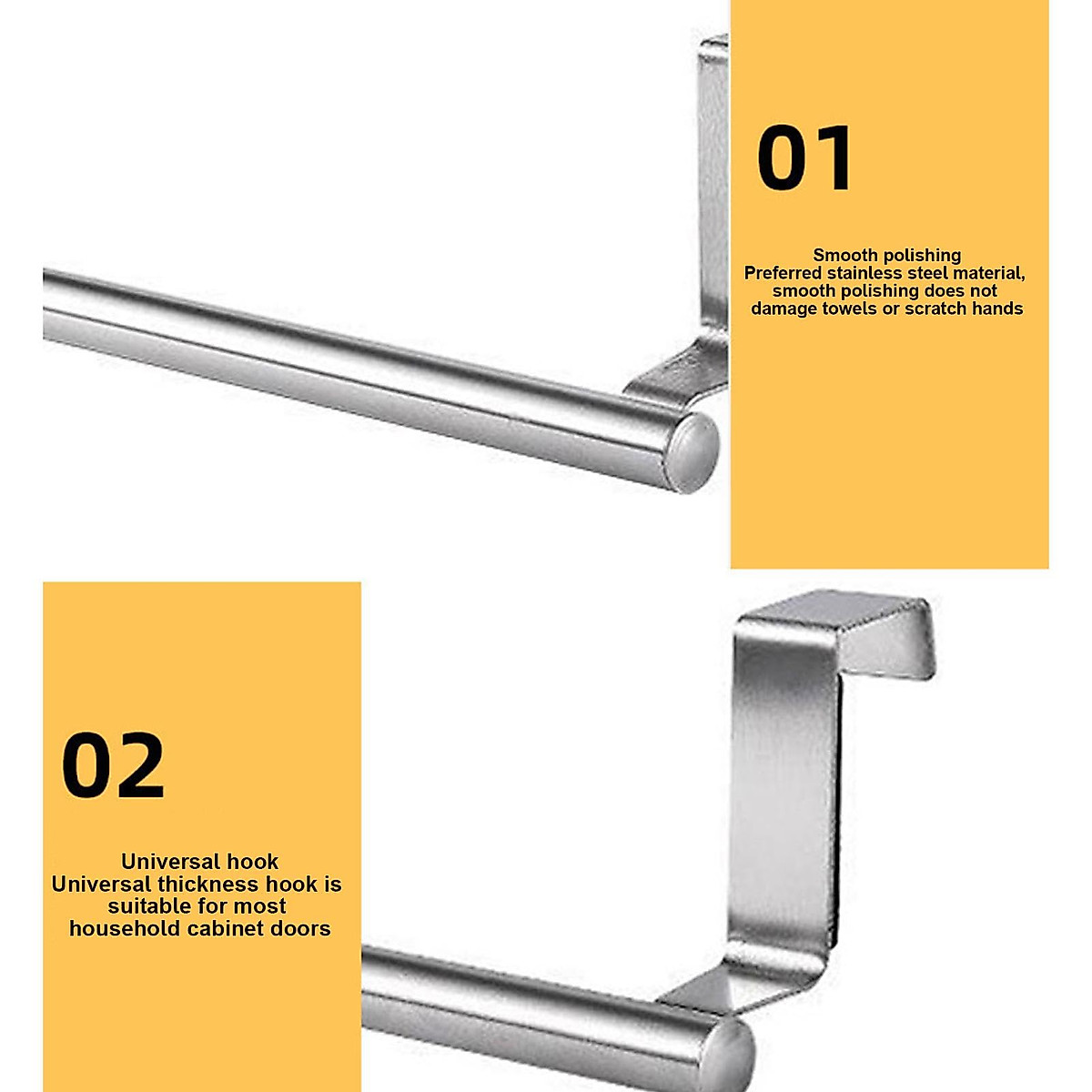 Over The Door Towel Rack - Innovative Bath Towel Bar,Hand Towel Bar, Multi-Functional Towel Rods, Bathroom Towel Rack for Home, Kitchen, Cabinet Door