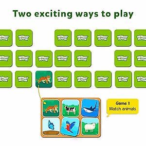 Skillmatics Board Game - Memory Match Animals, Fun & Fast Memory Game for Kids, Preschoolers, Toddlers, Gifts for Boys & Girls Ages 3, 4, 5, 6, 7