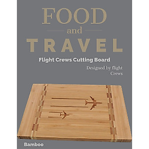 Aviation Bamboo Cutting Board, Jet Silhouettes