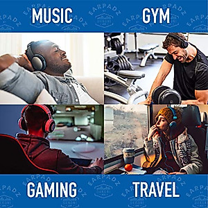 Earpadz Replacement for Beyerdynamic DT990, DT770, Custom One Pro, AKG K240 Earpads, Protein Leather Headphone Cushions (Midnight, Black, 1 Pair)