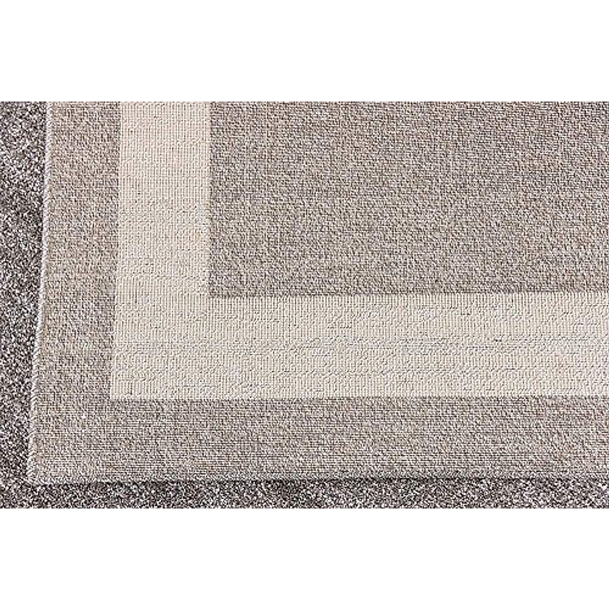 Unique Loom Del Mar Collection Area Rug-Transitional Inspired with Modern Contemporary Design, Rectangular 5' 0" x 8' 0", Gray/Ivory