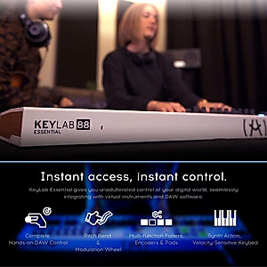 Arturia KeyLab Essential 88-88-Key Semi Weighted USB MIDI Keyboard Controller