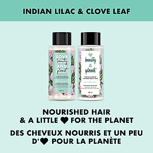 Love Beauty Planet Positively Shiny Conditioner, Indian Lilac Clove Leaf, 13.5 fl oz