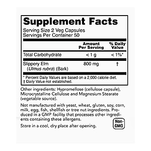 Rachel's Tea (30 Bags/60 Cups), Plus Slippery Elm Bark, 400 mg, 100 Capsules