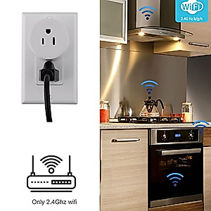 Sparkleiot Tuya WiFi Smart Plug Works with Alexa Google Assistant IFTTT for Voice Control Mini Smart Outlet Plug with Timer Function,No Hub Required,Only 2.4GHz Wi-Fi,FCC/Rohs Listed Socket(2 Pack)
