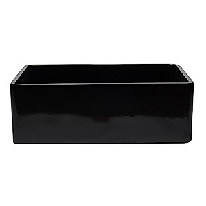 ALFI brand AB5006-PSS AB3020SB-BG Kitchen Sink, Black Gloss