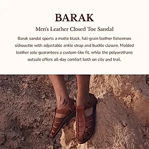 Jerusalem Sandals Barak - Leather Closed Toe Sandal - Men Sandals