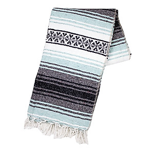 Canyon Creek Authentic Mexican Yoga Falsa Blanket (Sea Green)