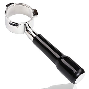 54mm Bottomless Portafilter for Breville Barista Express, BES870XL, BES870BSXL, BES878BSS, BES880BSS, BES840XL and More Breville Espresso Machine (ABS Handle-Black)