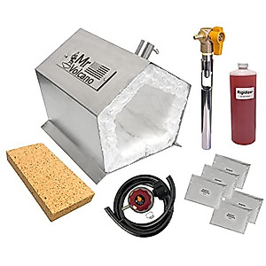 Mr Volcano Hero - Portable Propane Forge (Complete Kit - Now with Superwool XTRA) MADE IN USA (Stainless Steel) Single Burner Professional Artists Hobby Knife Making Tool Making Farrier Blacksmith