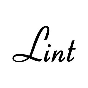 Lint 3.5w x 2h Label - Laundry Room Organization - Die Cut Vinyl Decal - Black Retro Font (Sticker Only)