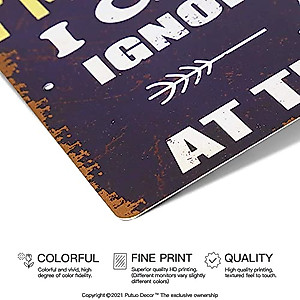 Putuo Decor Funny Sarcastic Metal Tin Sign, I'M Multitasking I Can Listen Ignore and Forget All at The Same Time