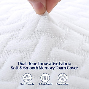 Gel Memory Foam Mattress Topper - 3 Inch Double Side Medium Firm & Medium Firm Mattress Pad King Size with Zippered Shell
