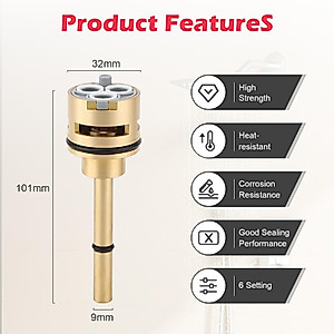 RP51919 6 Setting Diverter Cartridge for Delta Faucet Valve Body Integrated and Individual Diverter Trims R11000 and R22000, Faucet Replacement Part, Brass & No Leakage (RP51919)