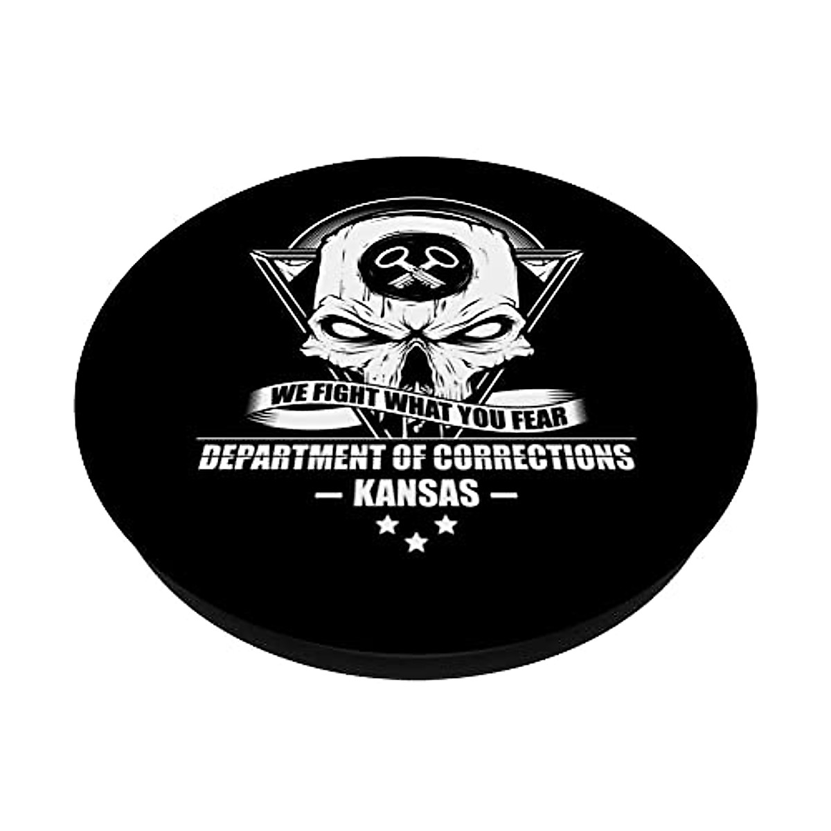 Kansas Department Of Corrections Officer Skull Prison PopSockets Swappable PopGrip