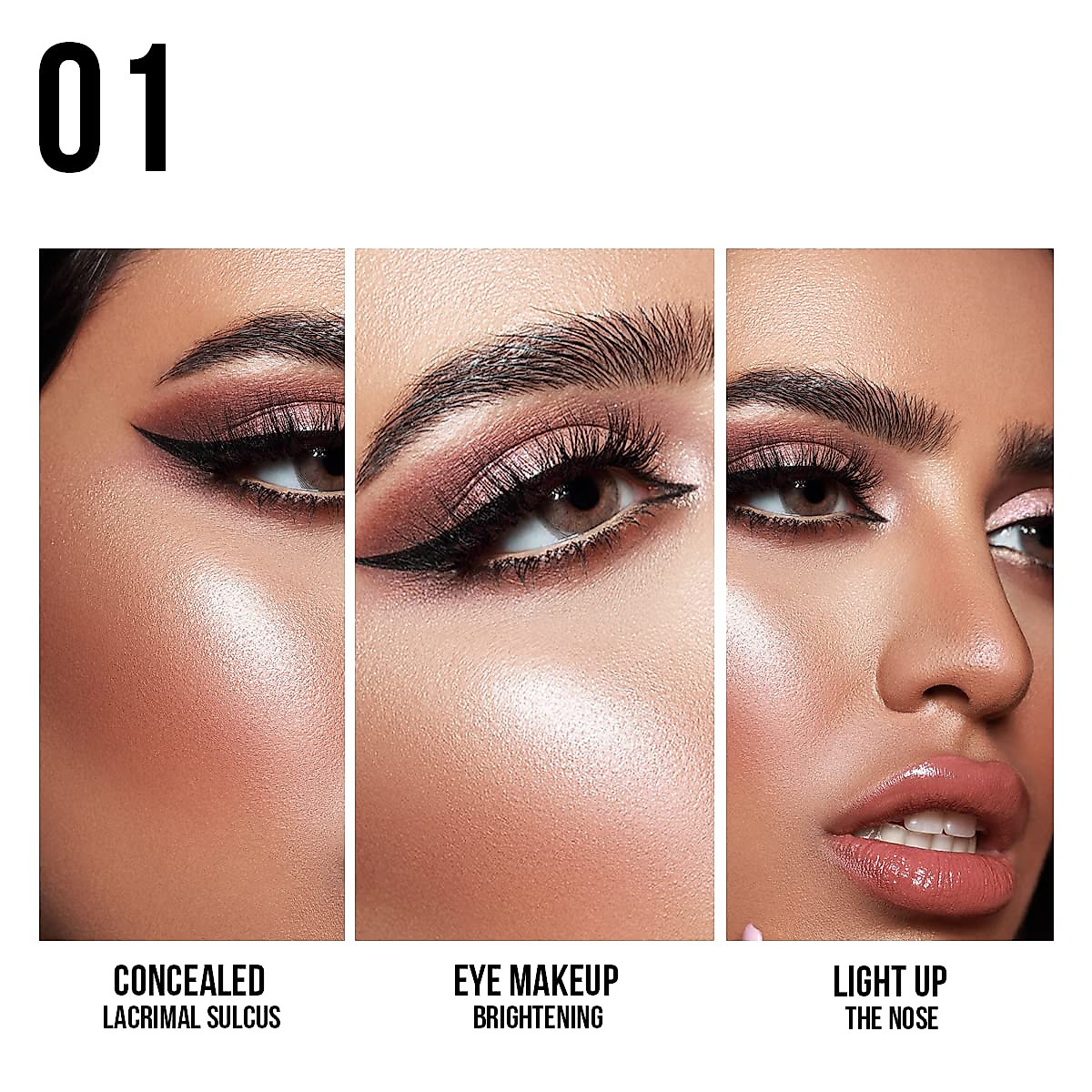 CARSLAN Deer Sculpture Highlighter Makeup Palette, Metallic Finish Face & Body Highlighter, Champagne Gold, 0.3Oz