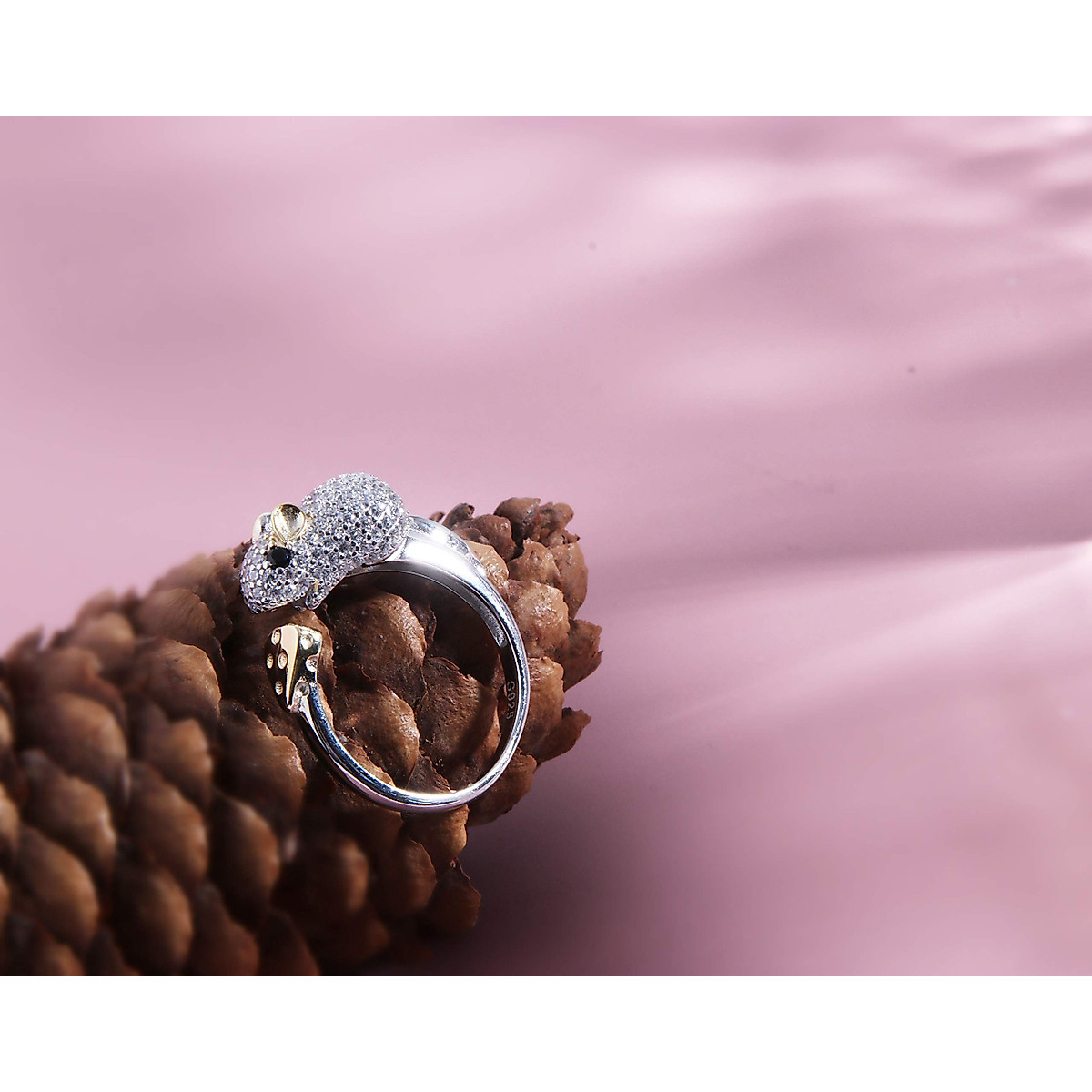 Helen de Lete Rat Steal Cheese S925 Sterling Silver Adjustable Ring