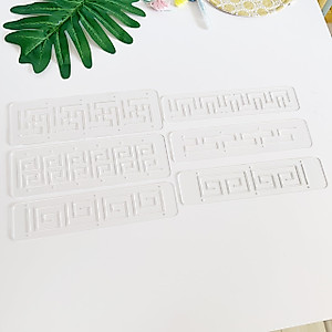 Acrylic Sashiko Stencil with Traditional Pattern for Hand Quilting and Embroidery (Set of 6)