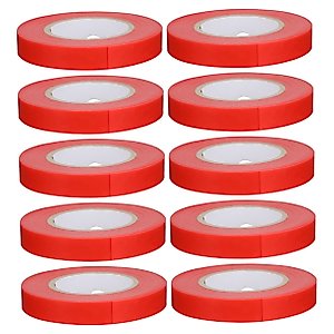 DOITOOL 10 Rolls Lapper Tape Garden Tape Tomatoes red Duct Tape Plants Garden Tape Plant tie Tape Garden tie Tape Garden Wire Floral Tape Plants Ties Blush tie PVC to Stretch Plate