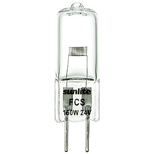 Sunlite FCS 150W/T4/24V/CL/G6.35 150-watt 24-volt Bi-Pin Based Stage and Studio T4 Bulb, Clear