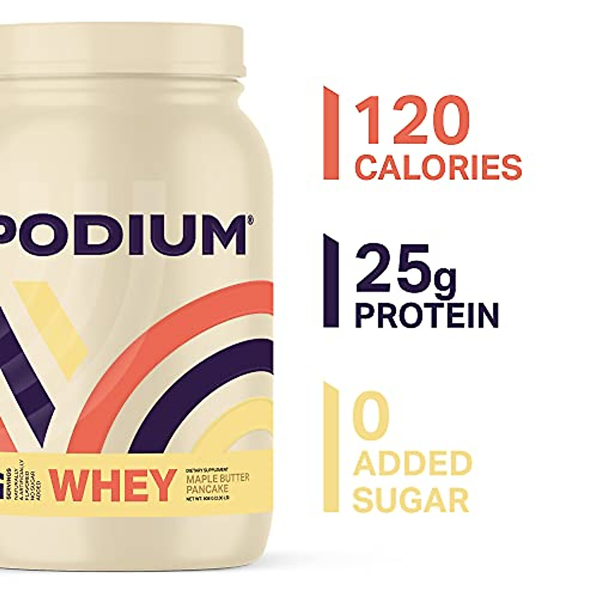 Podium Nutrition, Whey Protein Powder, Maple Butter Pancake, 27 Servings, 25g of Whey Protein Per Serving, Gluten Free, Soy Free