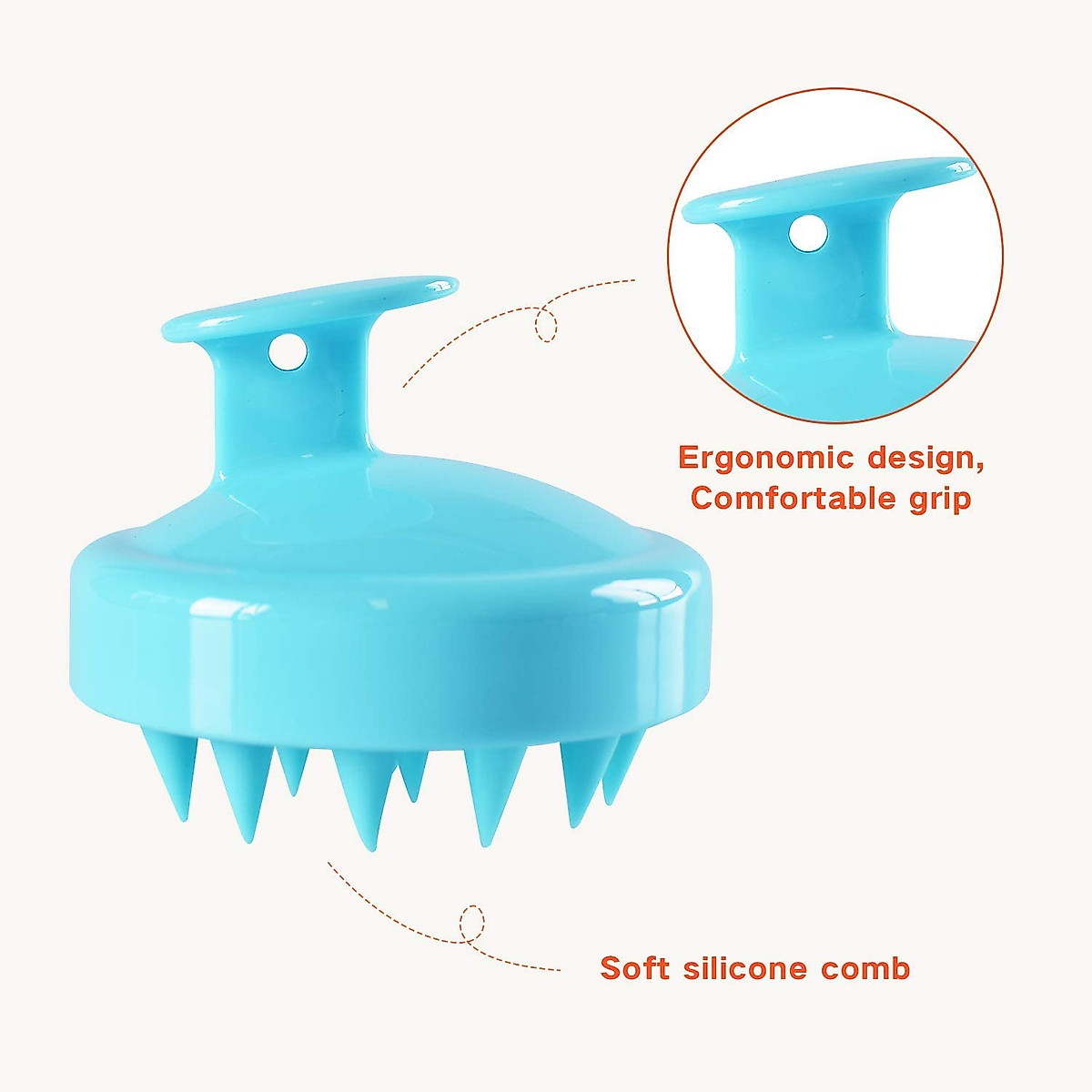 Shampoo Brush Bath Brush Kit Including Hair Scalp Massager Brush,Silicone Shower & Bath Brush Gentle Scrub Skin Exfoliation,Pore Cleaning Pad for Men Women Kids(Green)