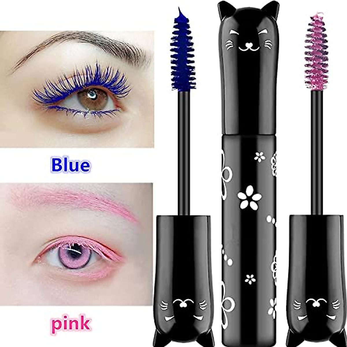 LGSZGDCN White Lashes volume mascara Extensions Makeup Lash Waterproof Fast Dry Eyelashes Curling Lengthening Primer Eye Lashes Party Stage Use