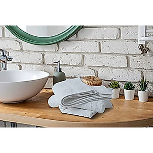 Textila Cotton White Hand Towels for Bathroom Size 16x26 Inch Bathroom Hand Towels Pack of 12 Gym Towels Ultra Soft Face Towel Highly Absorbent Hair Salon Towels.