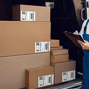 8.5x5.5 Labels Sticker Paper for Inkjet/Laser Printers - 100 Half Labels Sheets 200 Blank White Matte Printabel Label for Mailing, Shipping, and Organization