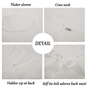 Baby Girl Formal Dresses Lace Dress for Girl Wedding Evening Photograph Dress Size 7 White