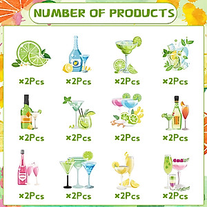 Yoyuspy Margarita Bachelorette Party Decorations - 24PCS Margs and Matrimony Bachelorette Hanging Swirls Martini Themed Party Hanging Decor Cocktail Mexican Fiesta Bridal Shower Party Supplies