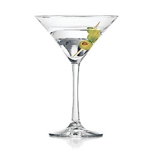 Libbey Entertaining Essentials Martini Glasses Set of 6, Dishwasher Safe Martini Set, Tall Stem Martini Glasses for Parties and More