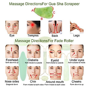 EAONE Ice Roller for Face, Face & Eye Roller for Puffiness Migraine Pain Relief with Jade Roller Gua Sha Facial Self Care Tools Face Massage Skincare Gifts for Women