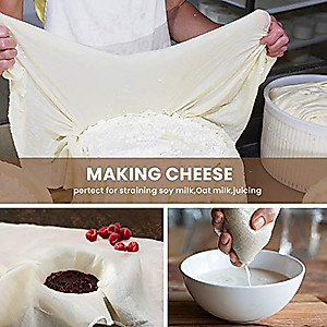 Precut Cheesecloth, 15 x 15'' 4 Pack, Grade 100, Ultra Fine for Straining & Cooking, 100% Unbleached Cotton Cheese Cloth for Making Cheese