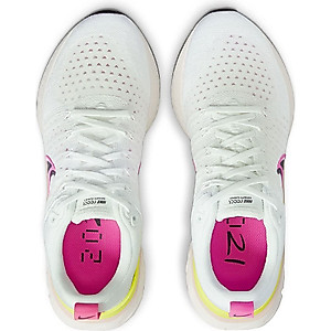 Nike React Infinity Run Flyknit 2 Womens Casual Running Shoe Ct2423-600 (8, White/Black/Sail/Pink Blast, Numeric_8)