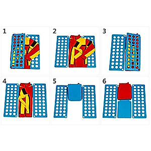 Fuhlen T Shirt Folder Board,Small Tshirt Folder Clothes Folder,Durable Plastic Laundry Shirt Folding Board Clothes Folding Board Flipfold for Kid Fast and Easy Fold Shirt Dress Pants Towels (Black)