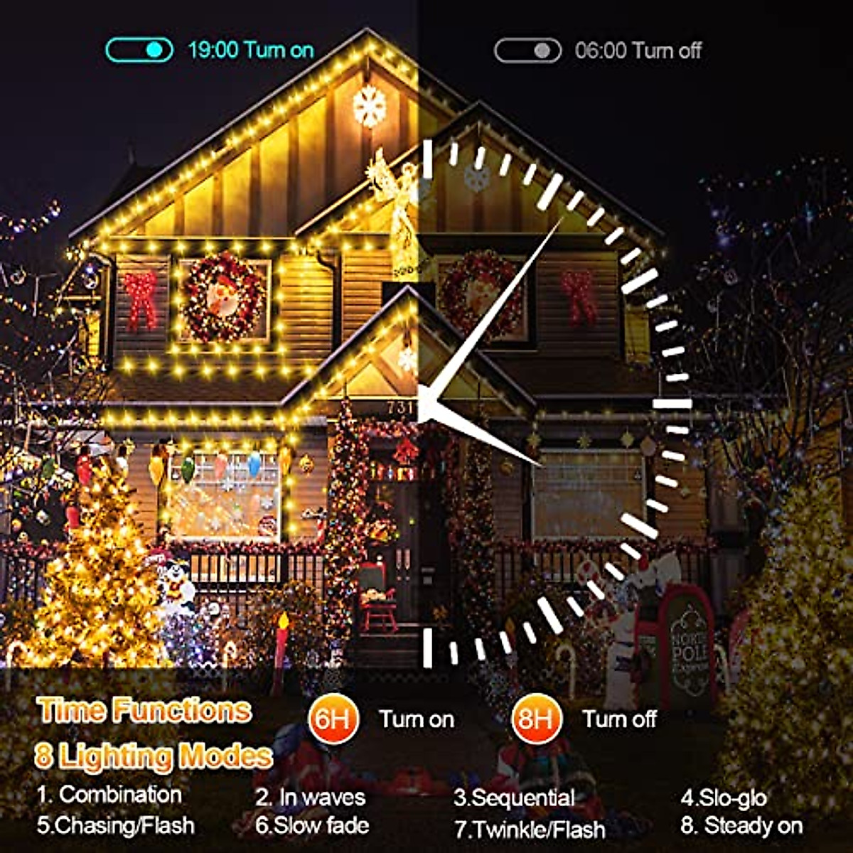 403ft Christmas String Lights Outdoor, 1000 LED Super Long String Lights with Remote 8 Modes & Memory Timer Green Wire Twinkle Fairy Lights Decor for Home Xmas Party Wedding Garden